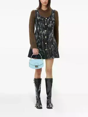 GANNI Brushed-finish Mini Dress