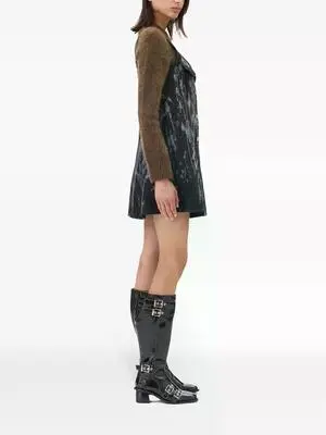GANNI Brushed-finish Mini Dress