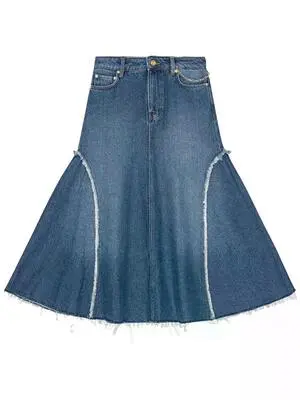 GANNI Denim Midi Skirt