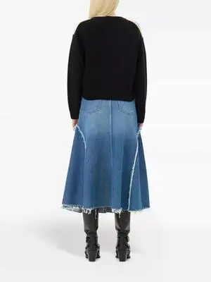 GANNI Denim Midi Skirt