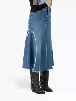 GANNI Denim Midi Skirt