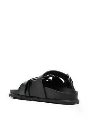 MARINE SERRE Buckled Calf Leather Sandals