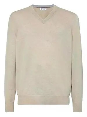 Brunello Cucinelli Long-sleeve Cashmere Jumper - Neutrals