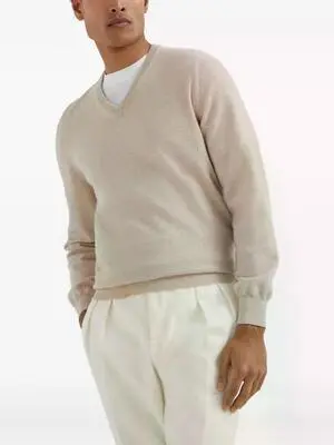 Brunello Cucinelli Long-sleeve Cashmere Jumper - Neutrals
