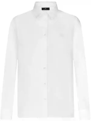 Etro Pegaso-embroidered Cotton Shirt