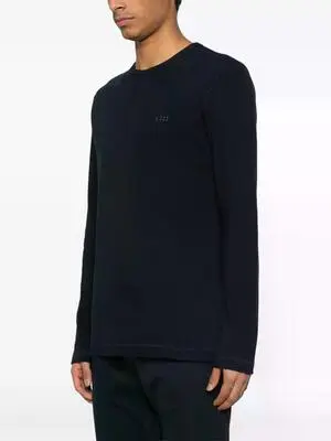 BOSS Logo-embroidered Sweater - Blue