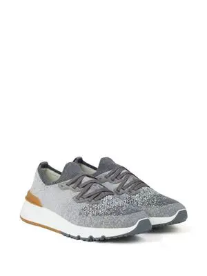 Brunello Cucinelli Logo-print Cotton-blend Sneakers