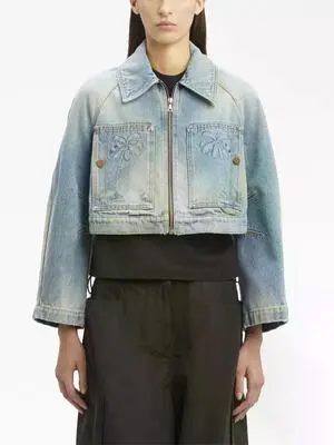 Palm Angels Paris Cropped Denim Jacket