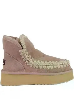 Mou 50mm Whipstitch-trim Boots - Neutrals