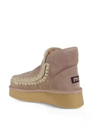 Mou 50mm Whipstitch-trim Boots - Neutrals