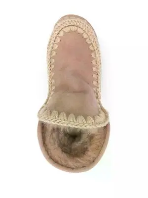 Mou 50mm Whipstitch-trim Boots - Neutrals