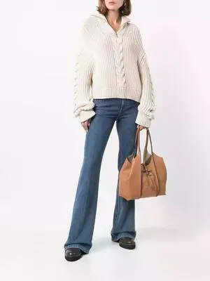 TOD'S T-logo Tote Bag - Brown