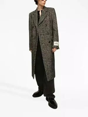 Dolce & Gabbana Houndstooth Double-breasted Wool Coat