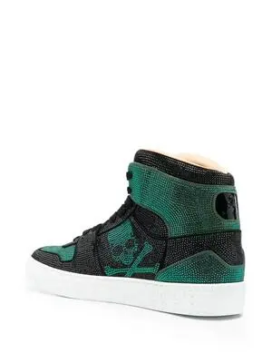 Philipp Plein Embellished High-top Sneakers - Black
