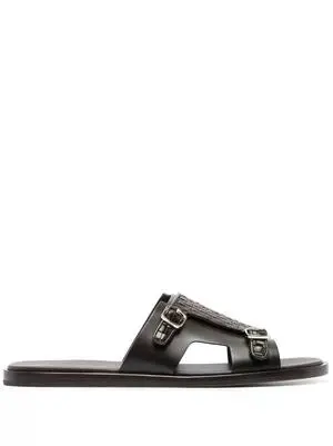 Santoni Flat Leather Sandals
