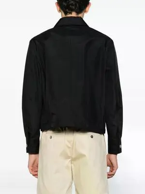 AMI Paris Logo-lettering Shirt Jacket - Black