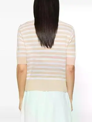 ALLUDE Striped T-shirt