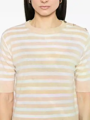 ALLUDE Striped T-shirt