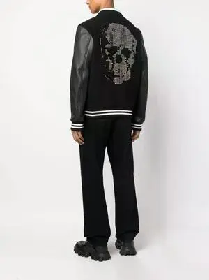 Philipp Plein Studded Skull Bomber Jacket