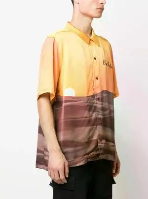 BLUE SKY INN Landscape-print Short-sleeve Shirt