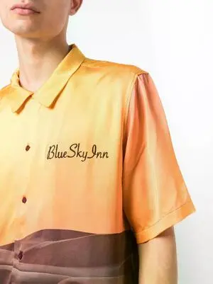 BLUE SKY INN Landscape-print Short-sleeve Shirt