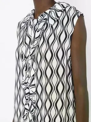 AMIR SLAMA Geometric-print Maxi Dress