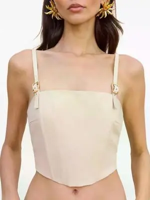 Cult Gaia Loren Crop Top - Neutrals