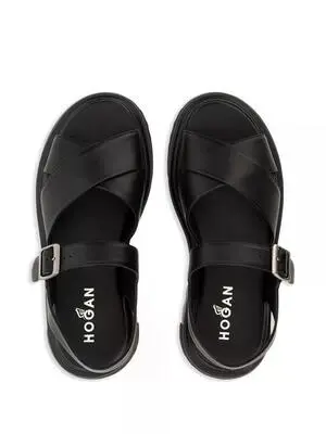 Hogan Crossover-straps Flat Sandals