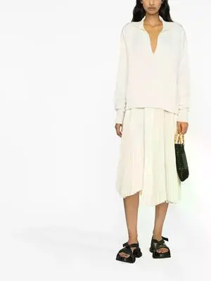 JIL SANDER Knitted Split-neck Jumper
