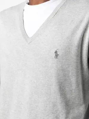 Polo Ralph Lauren Embroidered-pony Knit Jumper - Grey