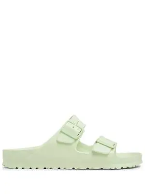 BIRKENSTOCK Buckled Flat Slides - Green