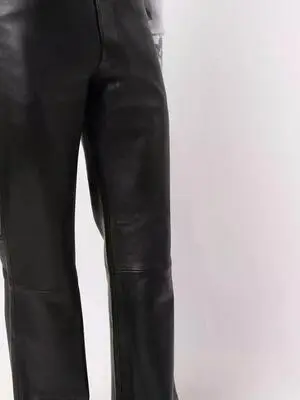 ERNEST W. BAKER Leather Flare-leg Trousers