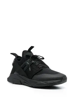 TOM FORD Jago Logo-patch Lace-up Sneakers - Black