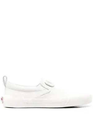Valentino Garavani Vlogo Signature Leather Slip-on Sneakers - White
