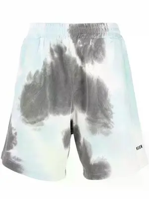 MSGM Tie-dye Print Track Shorts