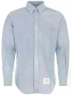 Thom Browne Button-up Cotton Shirt - Blue