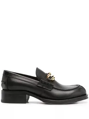 LANVIN Buckled Leather Loafers