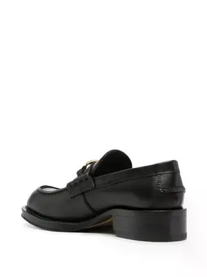 LANVIN Buckled Leather Loafers