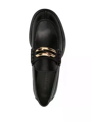 LANVIN Buckled Leather Loafers