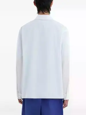Marni Logo-print Zip-up Cotton Shirt