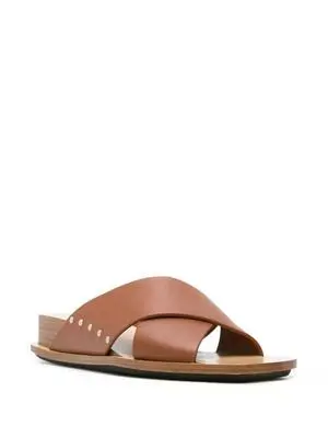 Fabiana Filippi Stud-detailed Calf Leather Slides