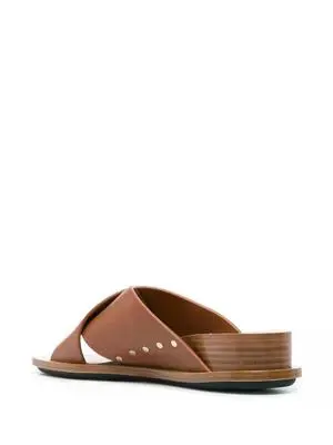 Fabiana Filippi Stud-detailed Calf Leather Slides