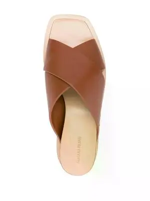Fabiana Filippi Stud-detailed Calf Leather Slides
