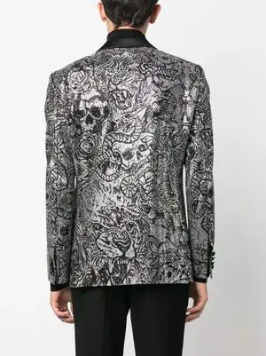Philipp Plein Lord Fit Tattoo Blazer