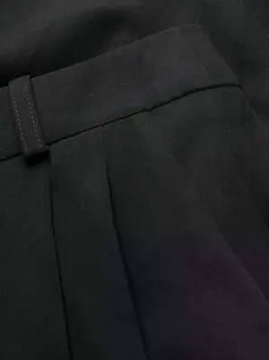 Stella McCartney High-rise Pleated Cropped Wool Trousers