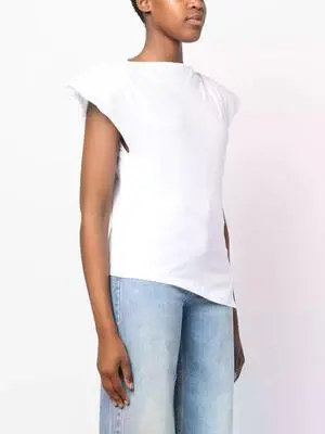 Isabel Marant Étoile Sebani Padded Asymmetric T-shirt - White