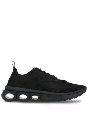 FERRAGAMO Gancini-sole Knit Sneakers - Black