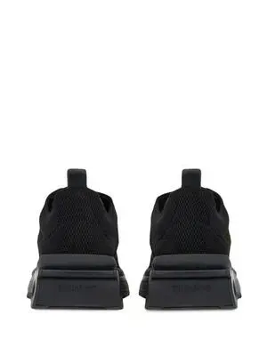 FERRAGAMO Gancini-sole Knit Sneakers - Black