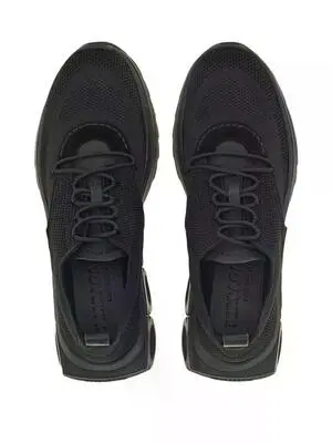 FERRAGAMO Gancini-sole Knit Sneakers - Black
