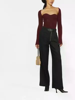 Isabel Marant Étoile High-waisted Wide-leg Trousers In Midnight
